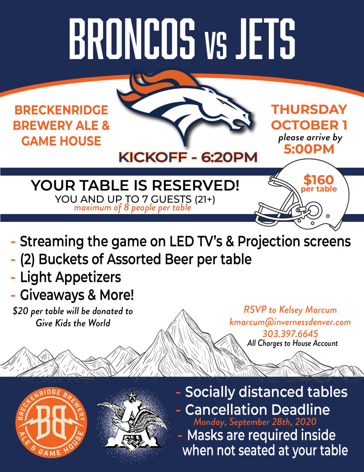 Broncos Watch Party - The Club at Inverness | Golf, Tennis, Dining ...